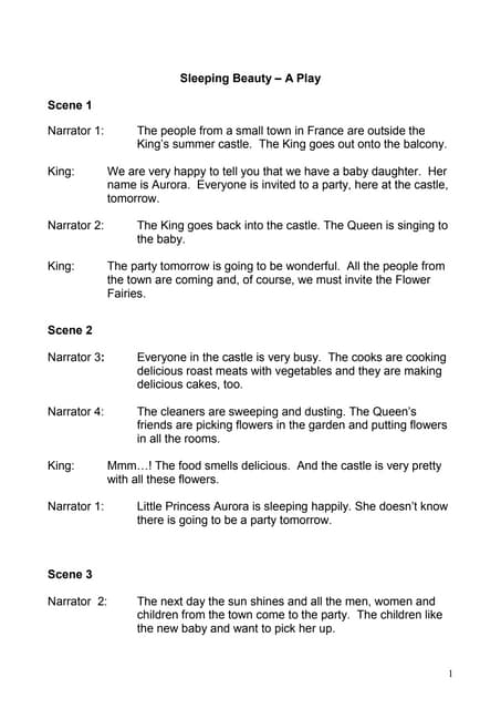 Sleeping beauty (play script) | DOCX