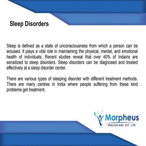 Sleeping disorder | PPT