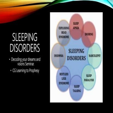 Sleeping disorders. Brief Review. | PPTX