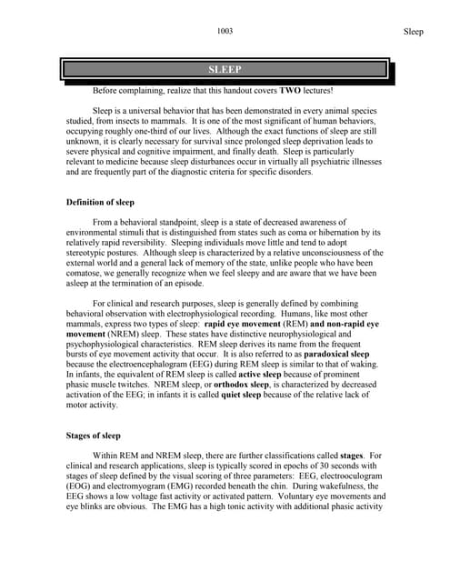 Sleep cycle | PPT