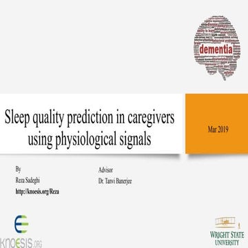 Sleep quality prediction in caregivers using physiological signals | PPTX