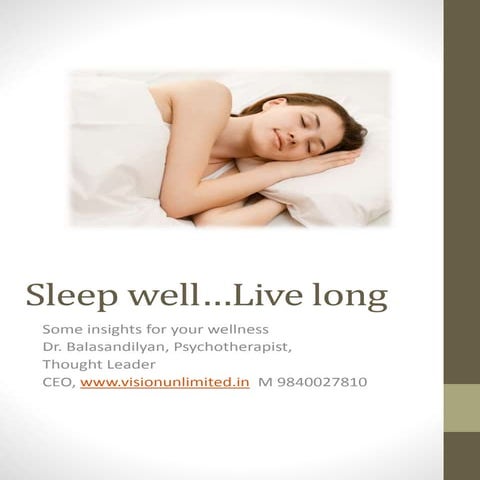 Sleep well | PDF