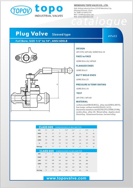 Lifting plug valve 600 lb topo valve catalogue | PDF