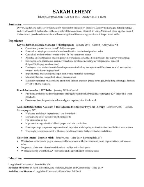 Lisa Menner Resume | PDF
