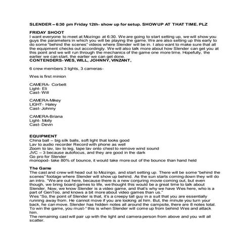 Slender notes | DOCX