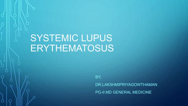 Systemic lupus erythematous SLE ppt.pptx