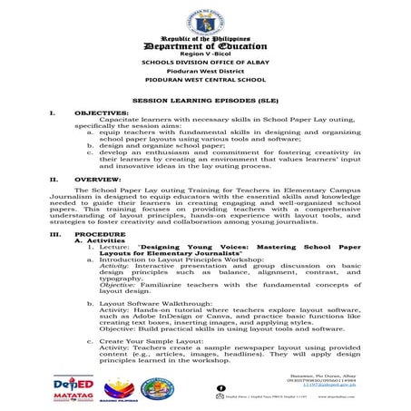 SLE_School Paper Layouting_CAmpus Journalism | PDF