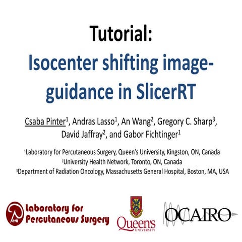 SlicerRT World Congress Tutorial IGRT SLICER | PDF