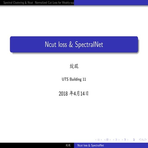 SpectralNet and Ncut Loss | PDF