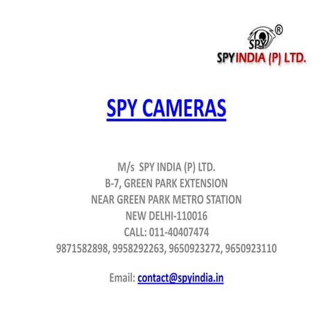 Spy Cameras | PPT