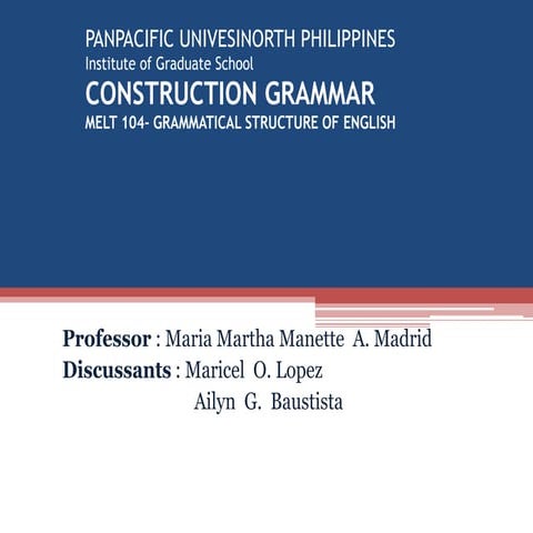 Construction Grammar | PPTX