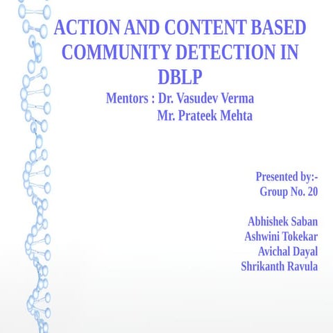 Community DetectionSlide | PDF | Social Networking | Internet