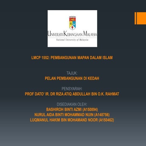 KEDAH MAJU BANDAR MAPAN | PPTX