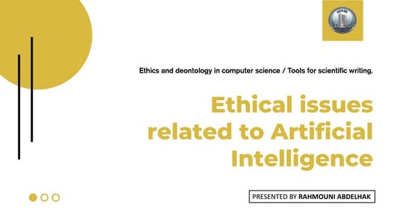 Ethical Artificial Intelligence Presentation | PPTX