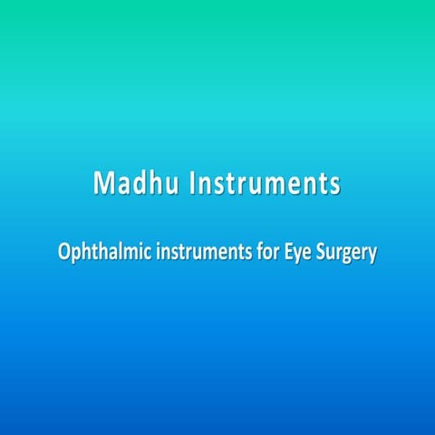 eye surgery instruments | PPTX
