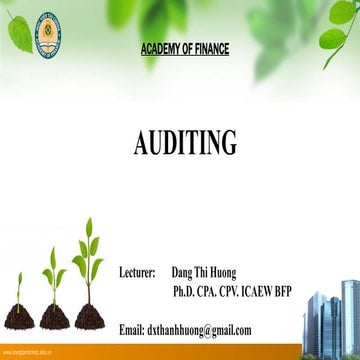 Slide- of subject - Auditing- Cô- Hương -Đặng | PPT