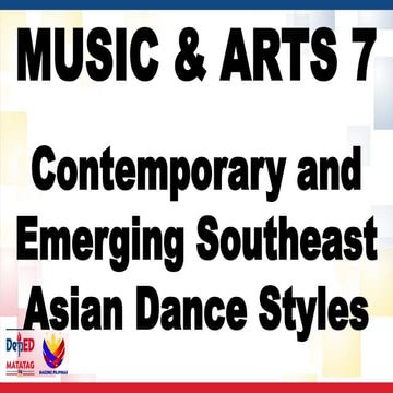 SLIDE-DECK-GRADE 7 Music and Arts. Contemporary and Emerging Southeast ...