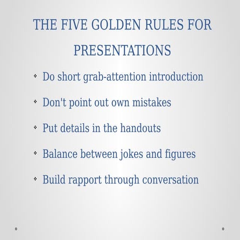 Slide five golden rules | PDF