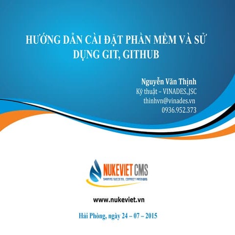 Hướng dẫn cài đặt & sử dụng git, github | PDF