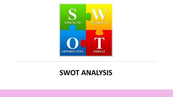 SWOT Analysis, sebuah metode analisis strategi bisnis | PPT