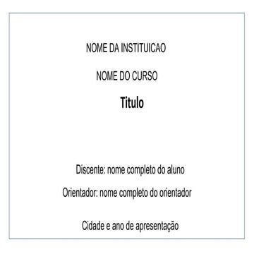 modelo de slide para trabalho final de curso | PPTX