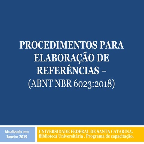 Dicas de Normas: ABNT NBR6023/2018 | PPTX