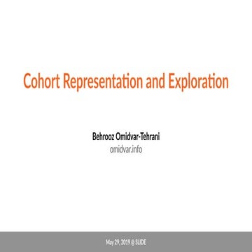 Cohort Representation and Exploration | PDF