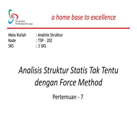 Analisis Struktur Statis Tak Tentu dengan Force Method.pdf
