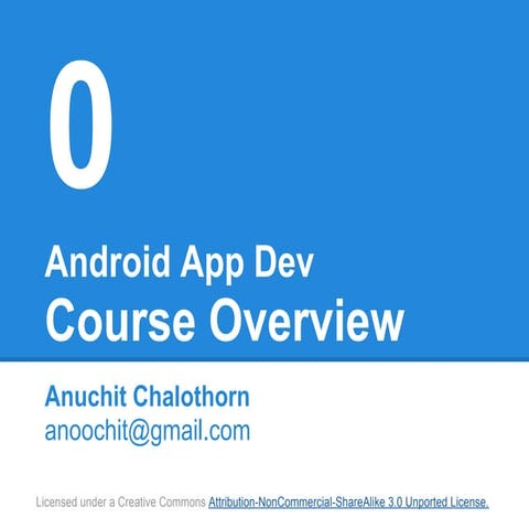 Android App Development 00 : Course Overview | PDF