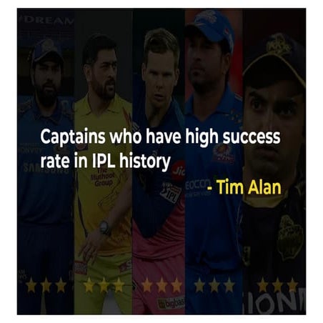 High Success Rate Captains in IPL History | PDF