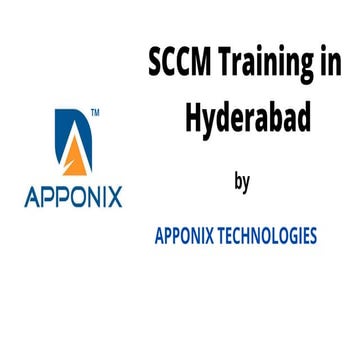 SCCM Training in hyderabad | PDF