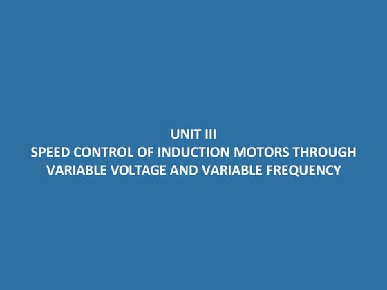 Speed Control Of 3 Phase Induction Motor Pptx