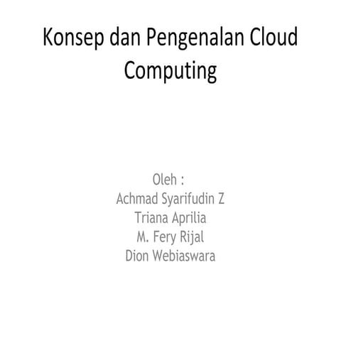 Slide Presentasi Cloud Computing on Operating System Research | PPT