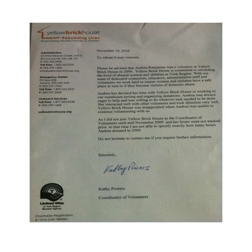 Volunteer Experience #1 | DOCX