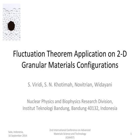 Fluctuation Theorem Application on 2-D Granular Materials ...