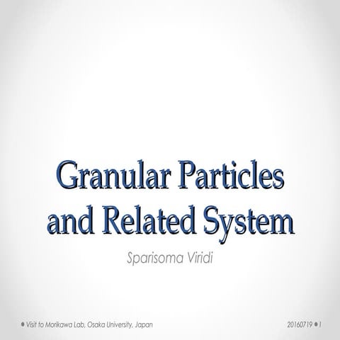 Granular Particles and Related System | PPT | Physics | Science