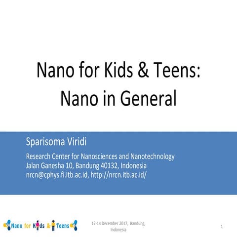 Nano for Kids & Teens: Nano in General | PPT