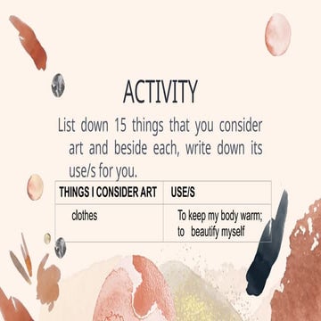 Functions and Philosophical Perspectives on Art | PPTX