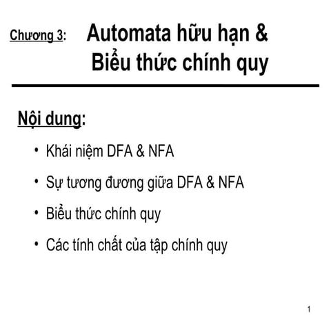 Lý thuyết tính toán - BKHN - 3 | PPT