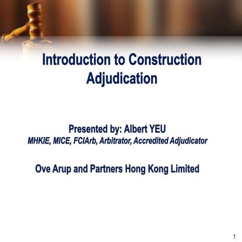 Construction Adjudication | PPTX