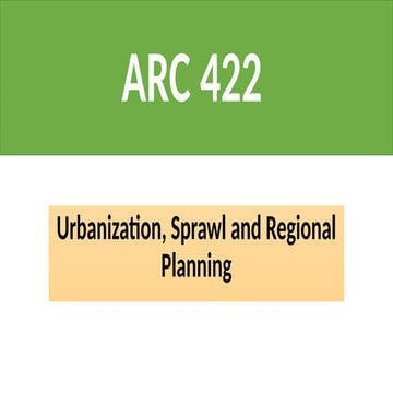 Urban Sprawl | PPTX