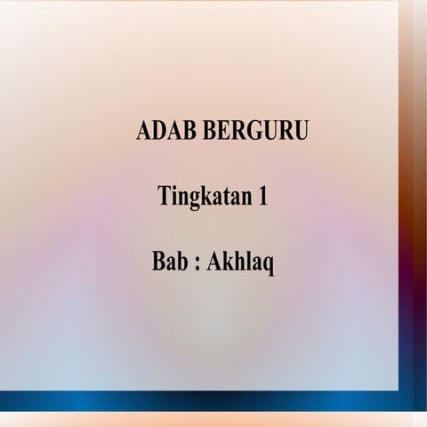 Slide Adab Berguru | PPT