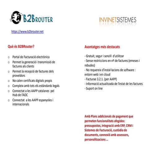 Com crear factures amb B2BRouter | PPT