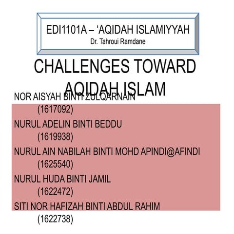 (slide aqidah).pptx | Islam | Religion & Spirituality