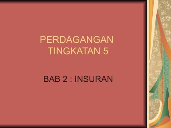 Pengenalan kepada insurans | DOCX