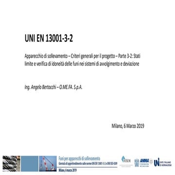 UNI EN 13001-3-2: le regole di calcolo per la scelta della fune idonea ...