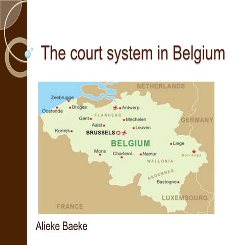 The belgian court system | PPTX | Law