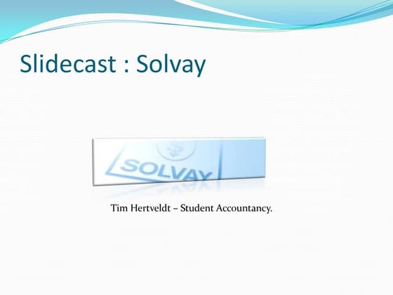 Slidecast Tim Hertveldt Solvay | PPTX