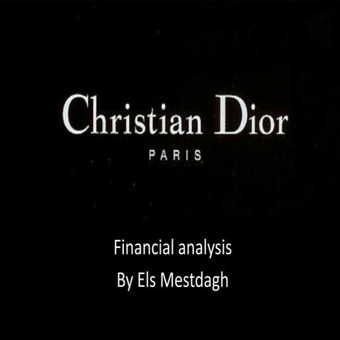 Financial analysis Christian Dior | PPTX