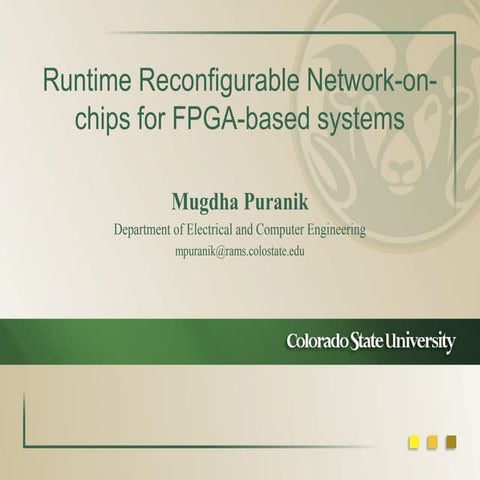 Runtime Reconfigurable Network On Chips For Fpga Based Devices Ppt